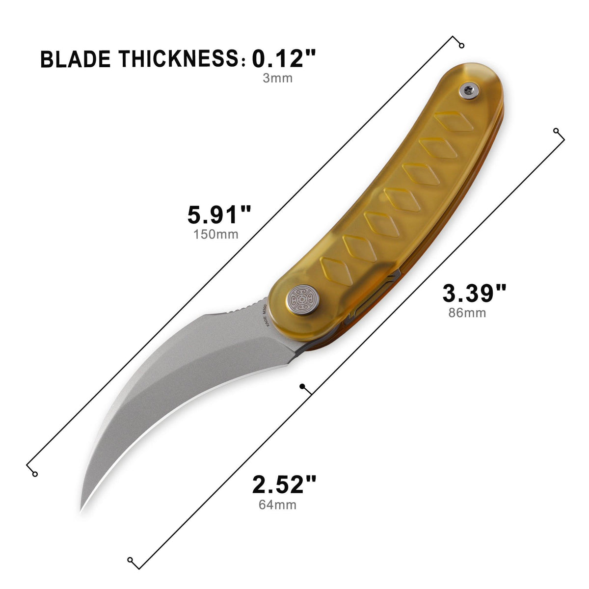 CAVOLKNIFE Kage-C03 ULTEM Front Flipper Knife – cavolknives