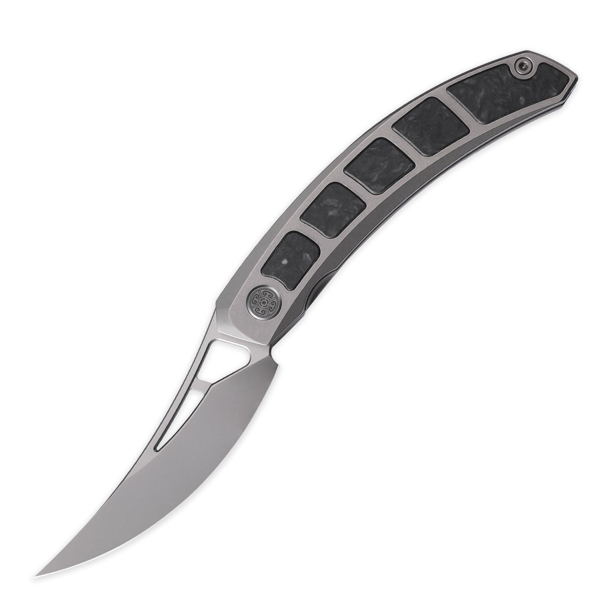 Flipper GITD Carbon Fiber Glow Knife - Kamasu&Cavolknives – cavolknives